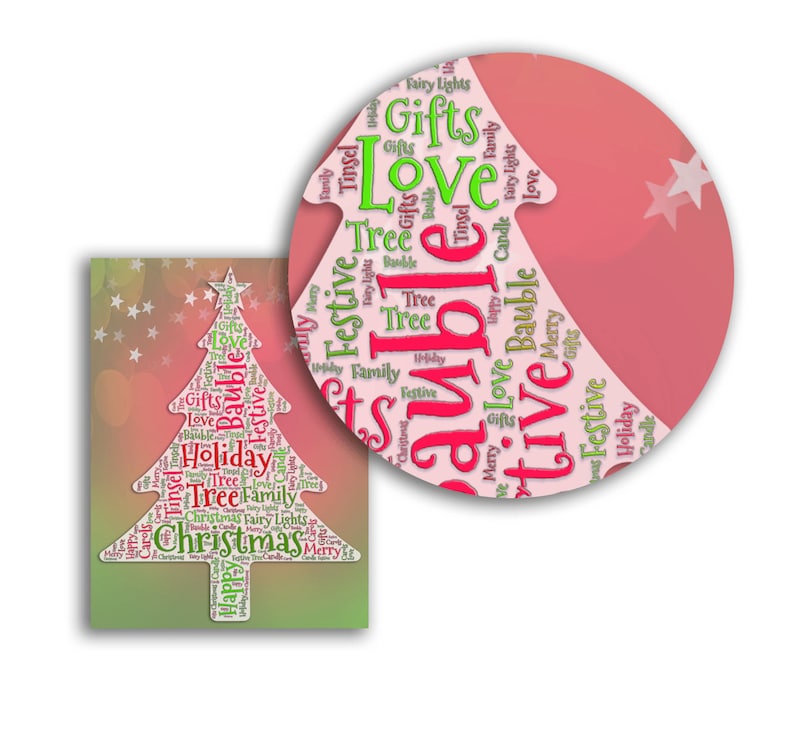 Holiday Custom Word Art, Printable Christmas Custom Word Cloud, Xmas ...