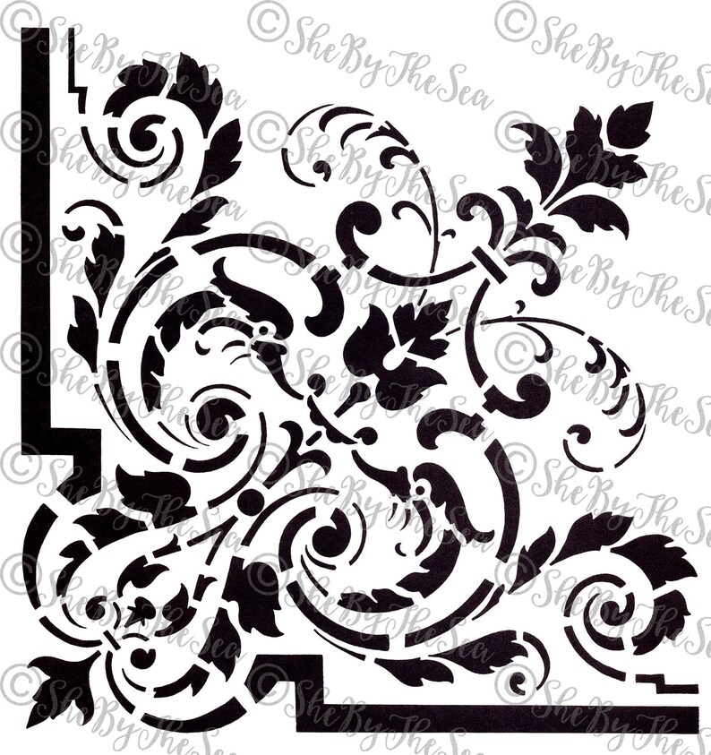 Large Victorian Stencils, PNG Files, Transparent PNG Files, Large ...