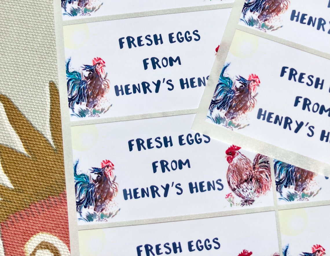 Custom Egg Box Labels With Artwork Smallholder Egg Sales - Etsy