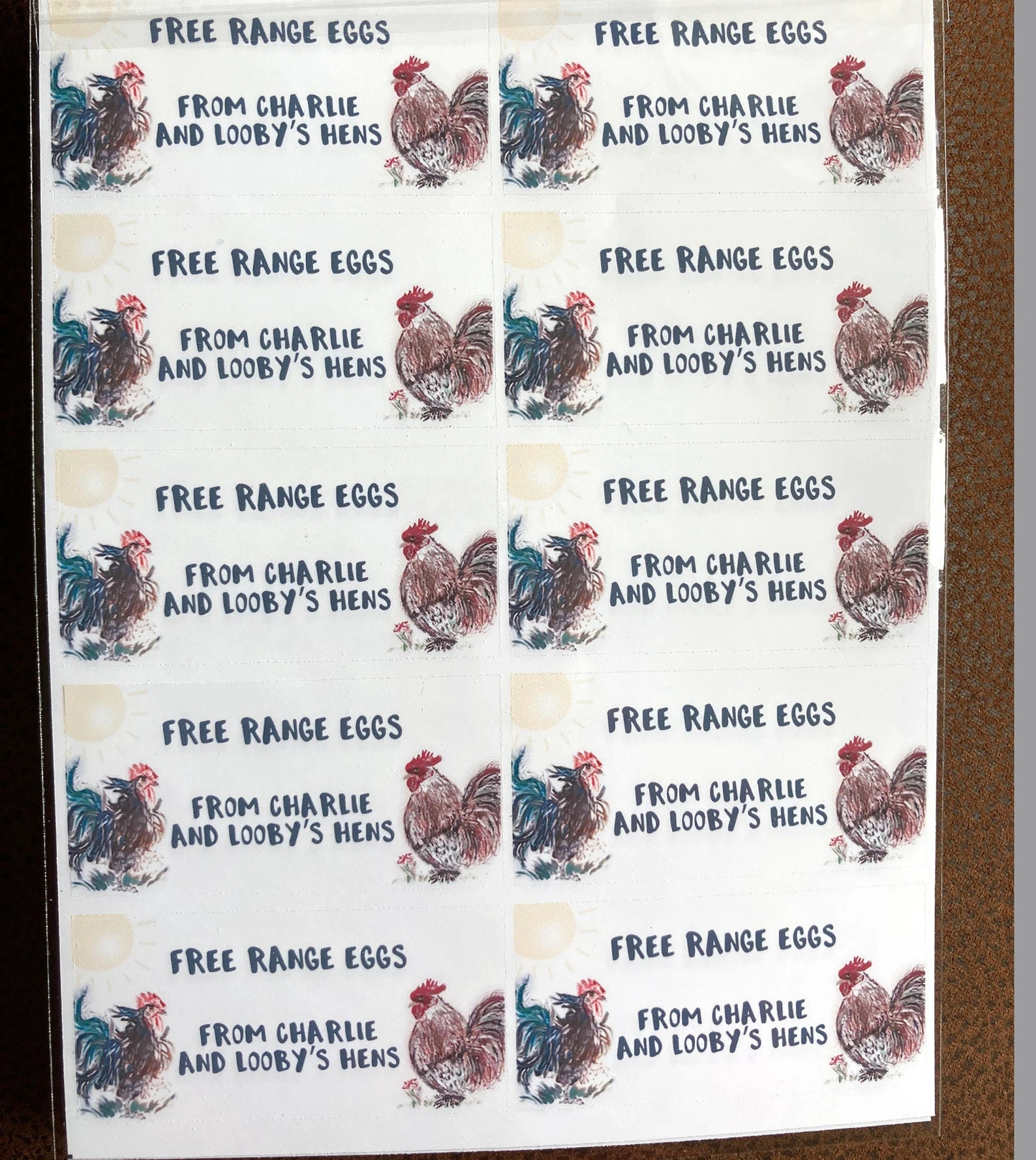 Custom Egg Box Labels With Artwork | Smallholder Egg Sales Stickers ...