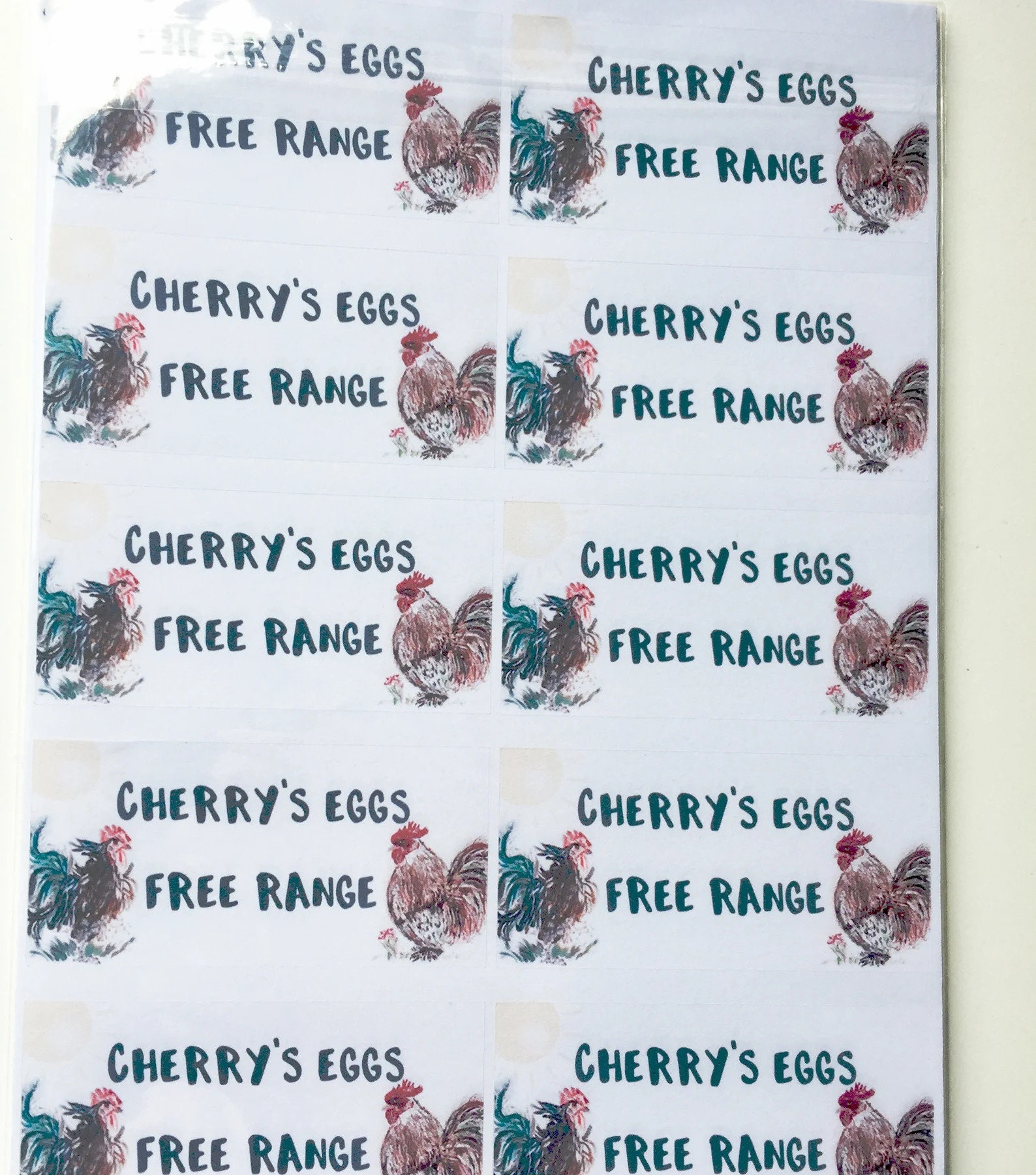 Custom Egg Box Labels With Artwork | Smallholder Egg Sales Stickers ...