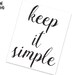 KEEP IT SIMPLE, Alcoholics Anonymous Print, Aa Recovery Print ...