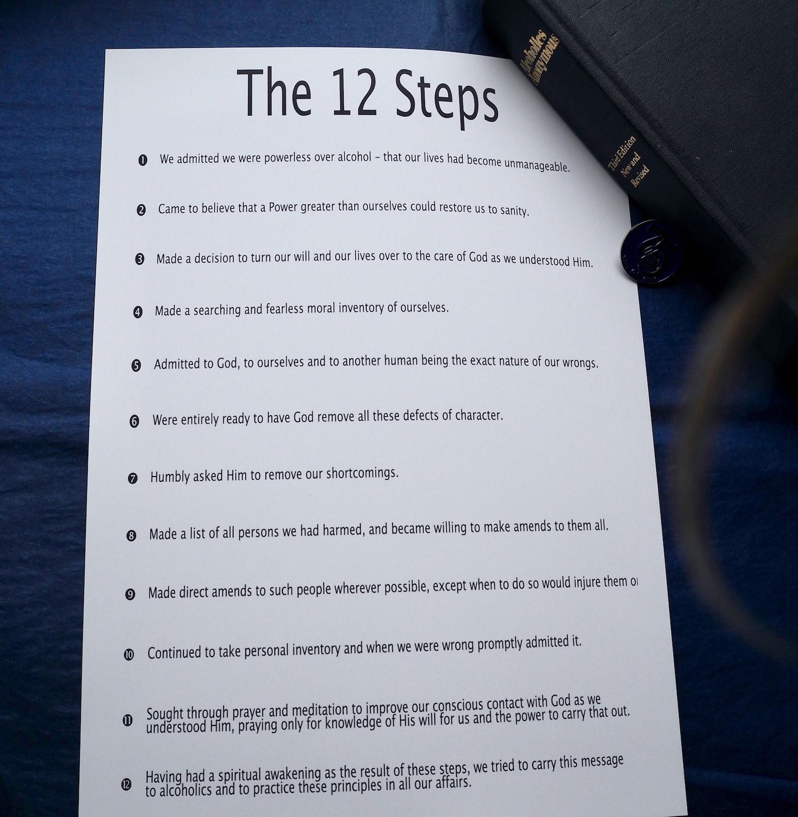 The Twelve Steps Poster or Print With Easy Read Text. AA NA Oa Meeting ...