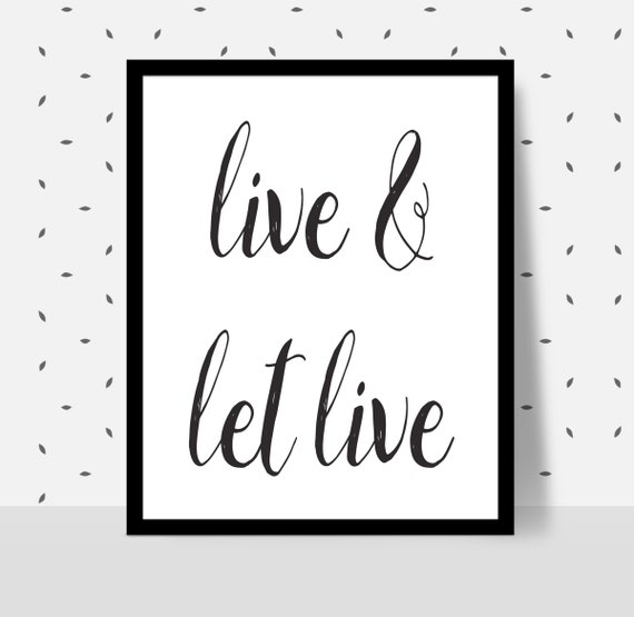 Printable AA Slogan 'live & Let Live' Alcoholics | Etsy
