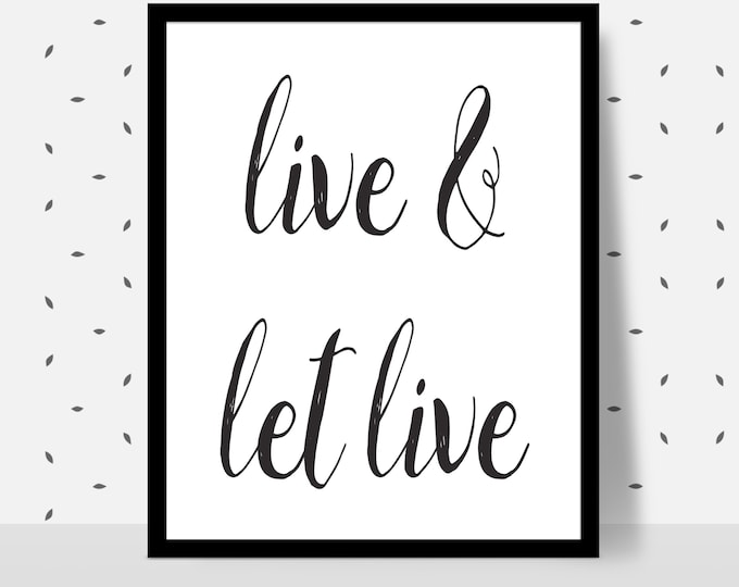 Printable AA Slogan 'live & Let Live', Alcoholics Anonymous Quote, AA ...