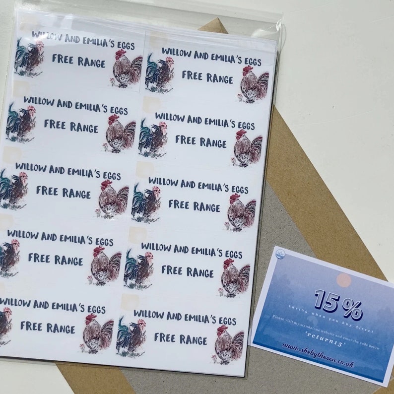 Custom Egg Box Labels With Artwork Smallholder Egg Sales - Etsy