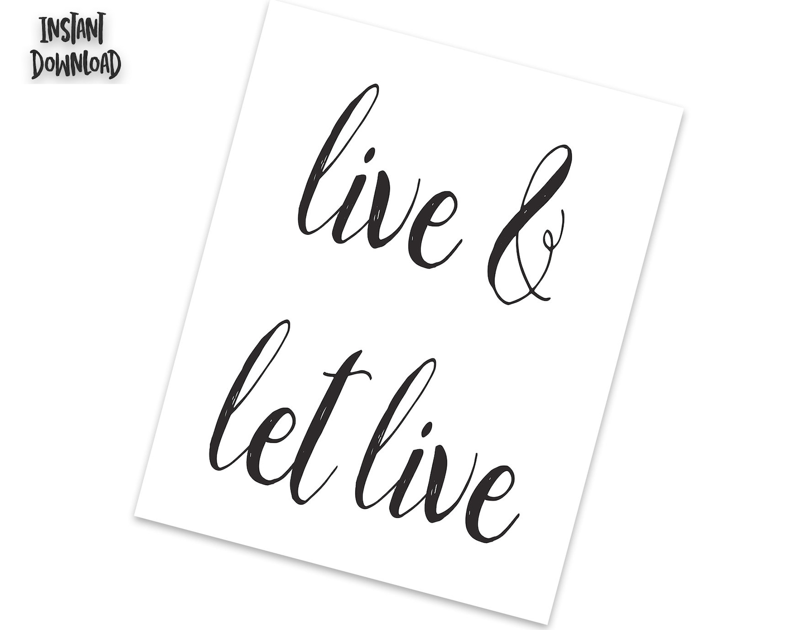 Printable AA Slogan 'live & Let Live', Alcoholics Anonymous Quote, AA ...