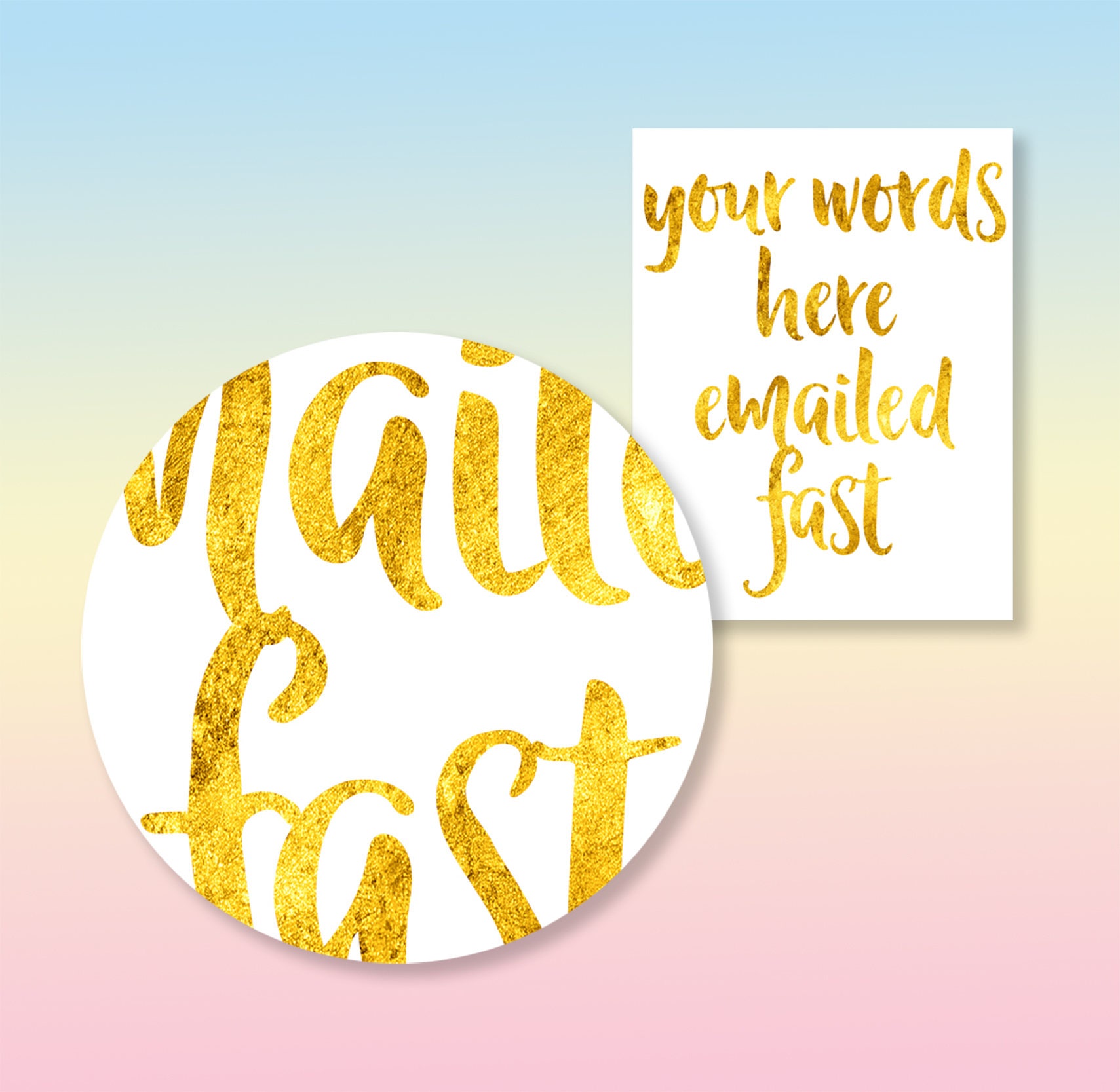 Gold Custom Word Art Printable, Gold Custom Quote, Custom Glitter ...