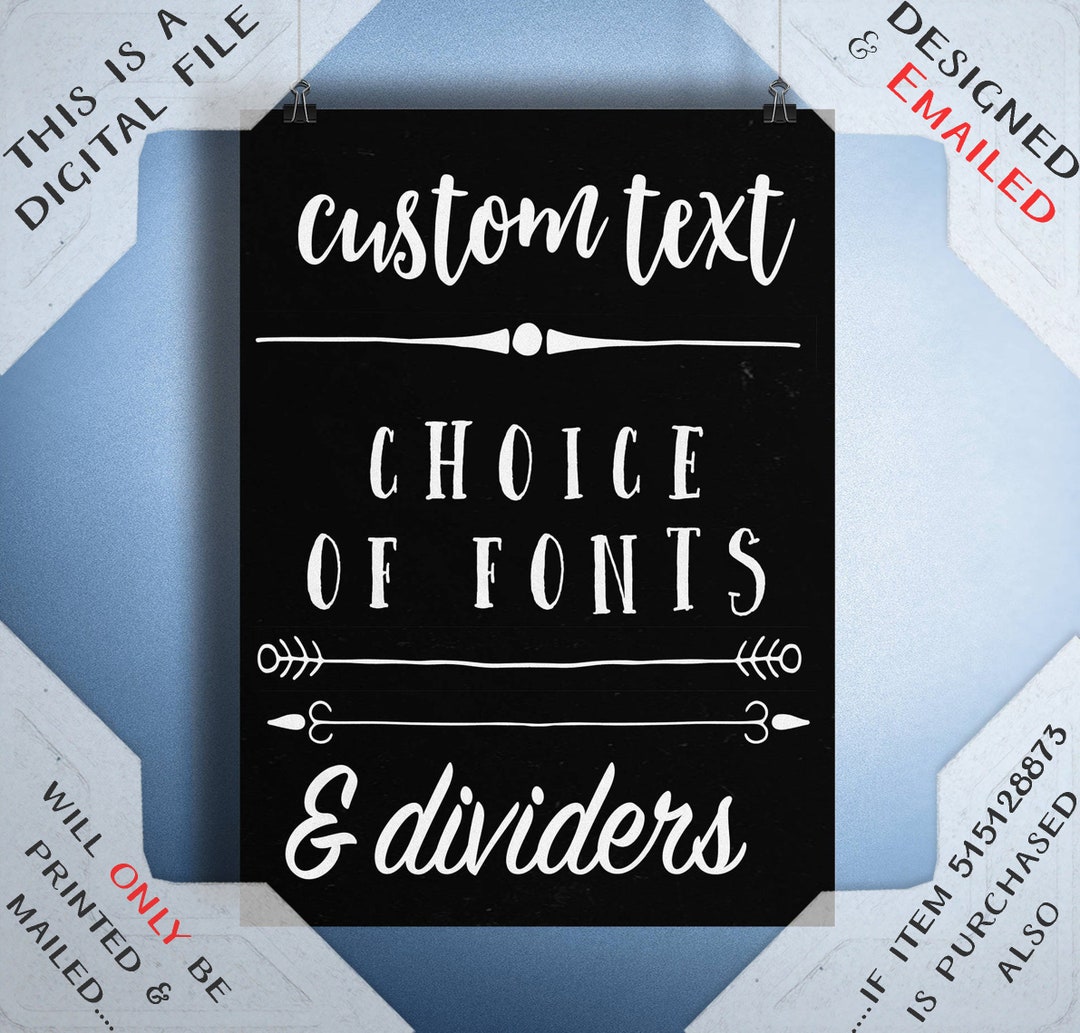 Custom PRINTABLE Chalkboard Quote, Custom Blackboard Quote, Bar ...