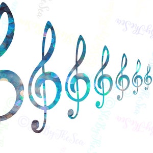 Treble Clef Printable, Minimalist Art, Bokeh Artwork Treble Clefs ...