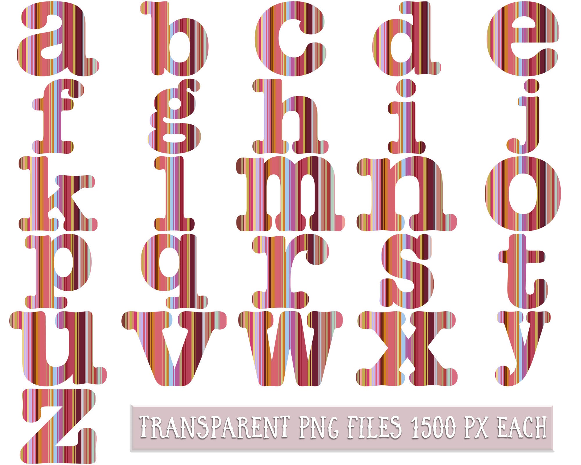 Alphabet Clip Art, Striped Letters, Numbers Clip Art, Candy Stripe ...