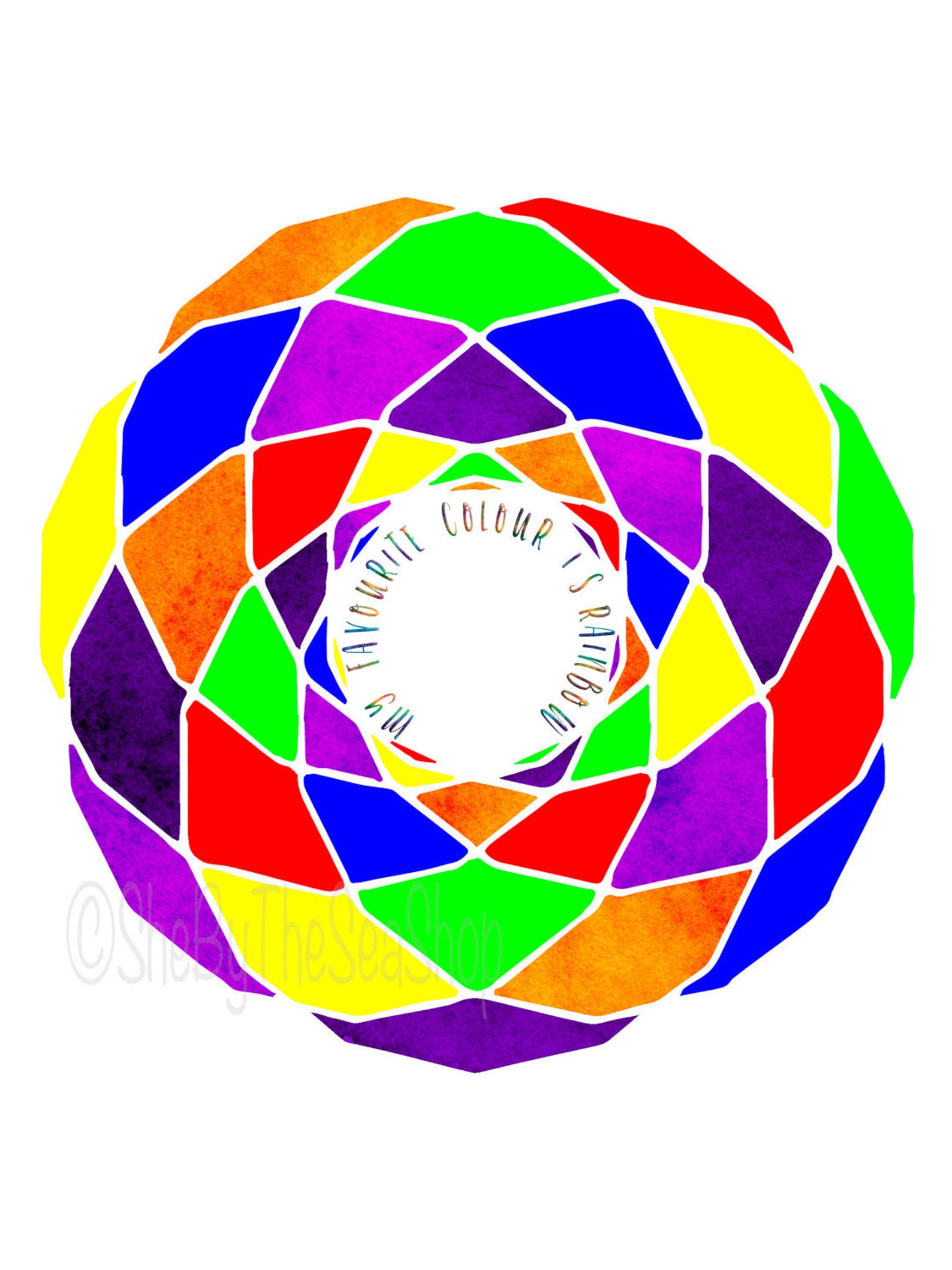 LGBT Rainbow Printable, Gay Pride Circular Flag, Instant Download ...