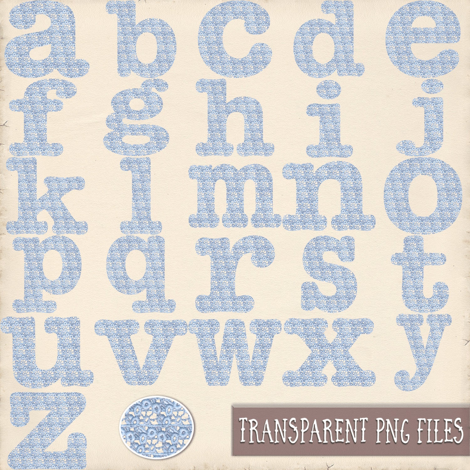 Lace Blue Alphabet, Letters Number Clip Art, Vintage Blue Lace, PNG ...