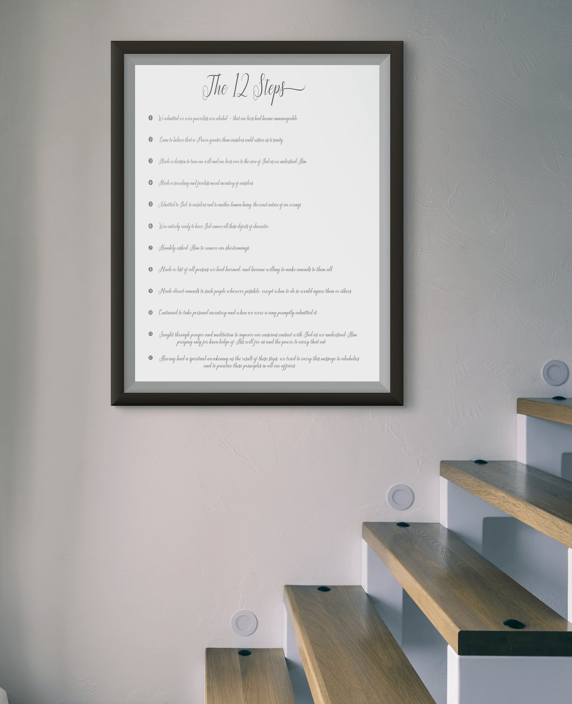 The 12 Steps Poster AA Recovery Poster Alcoholics - Etsy