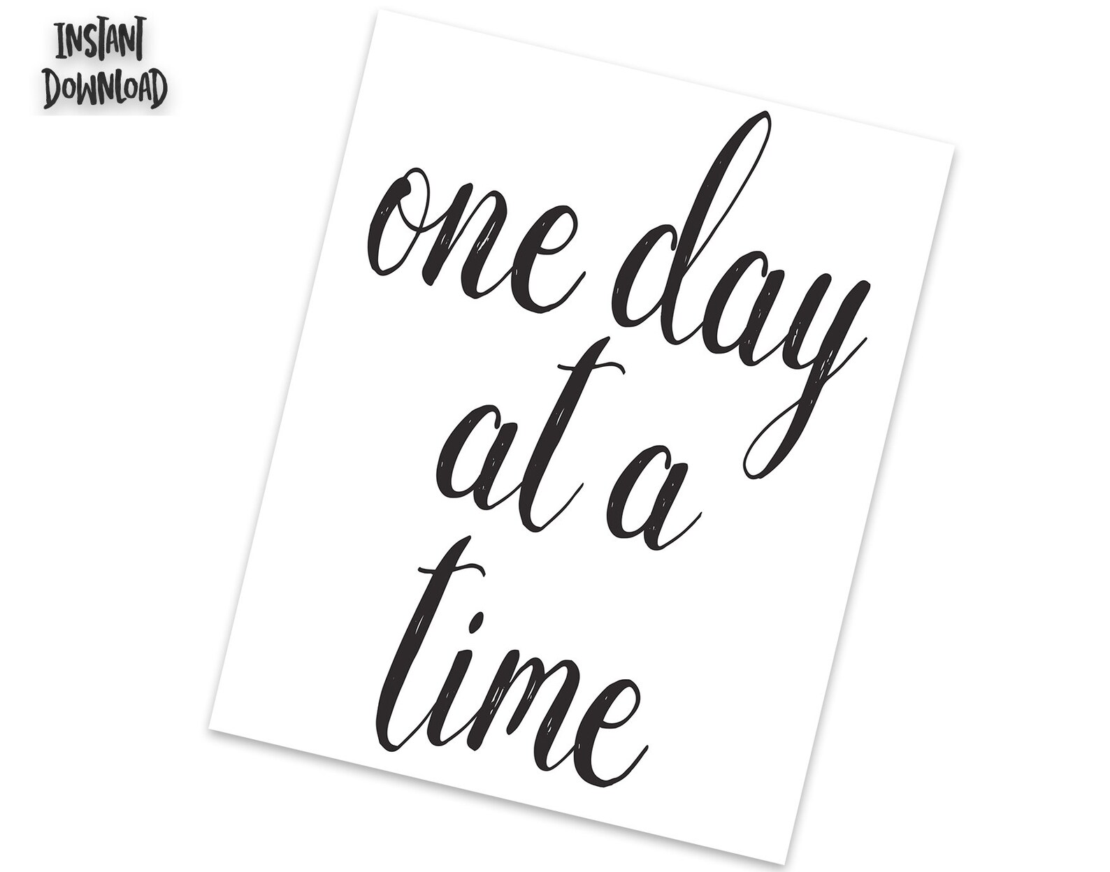 AA Recovery Print, Alcoholics Anonymous Motto Quote, 'one Day at a Time ...