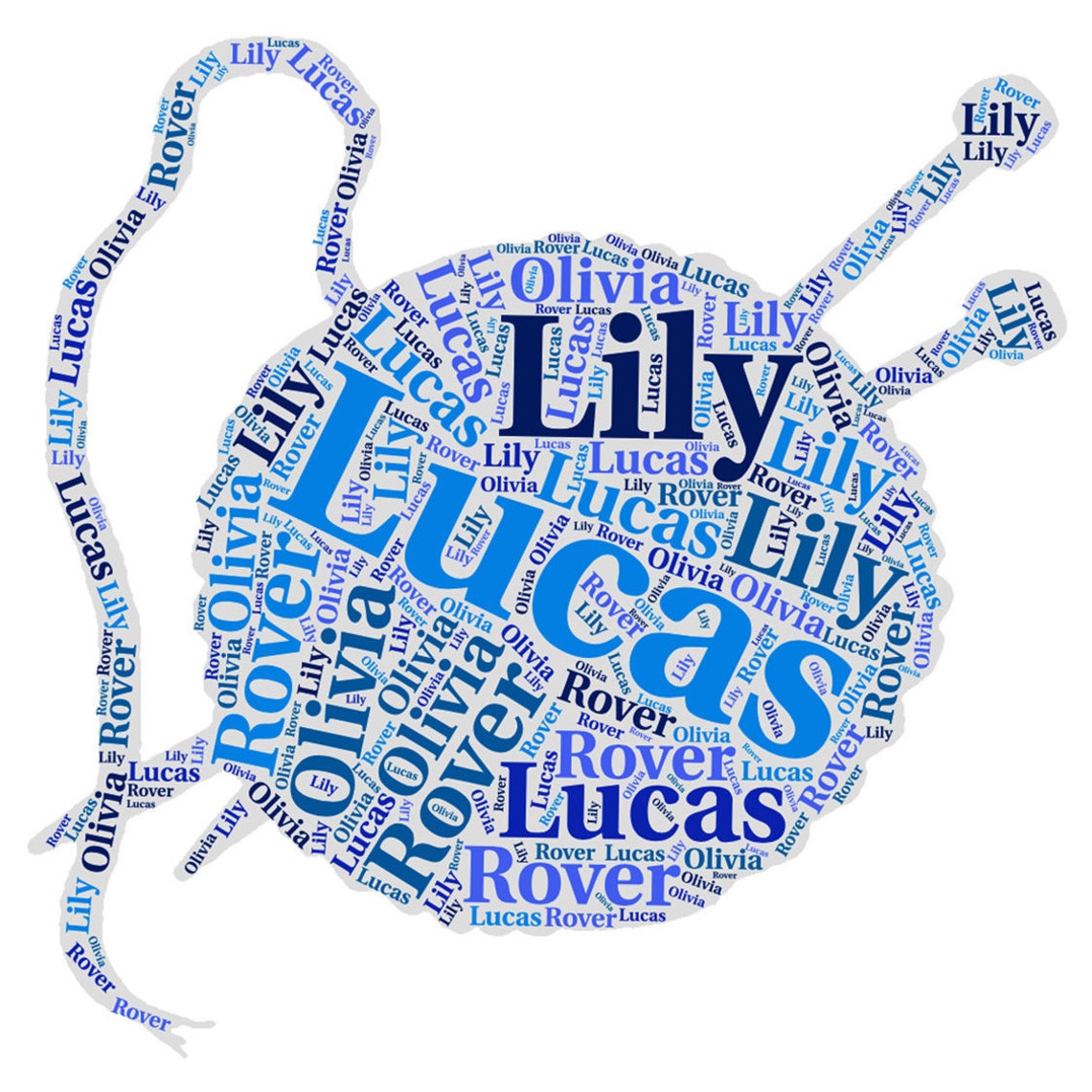 Knitting Word Cloud Custom Word Art PRINTABLE Ball of Wool - Etsy