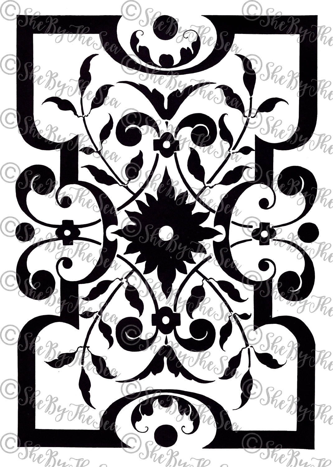 Large Victorian Stencils, PNG Files, Transparent PNG Files, Large ...