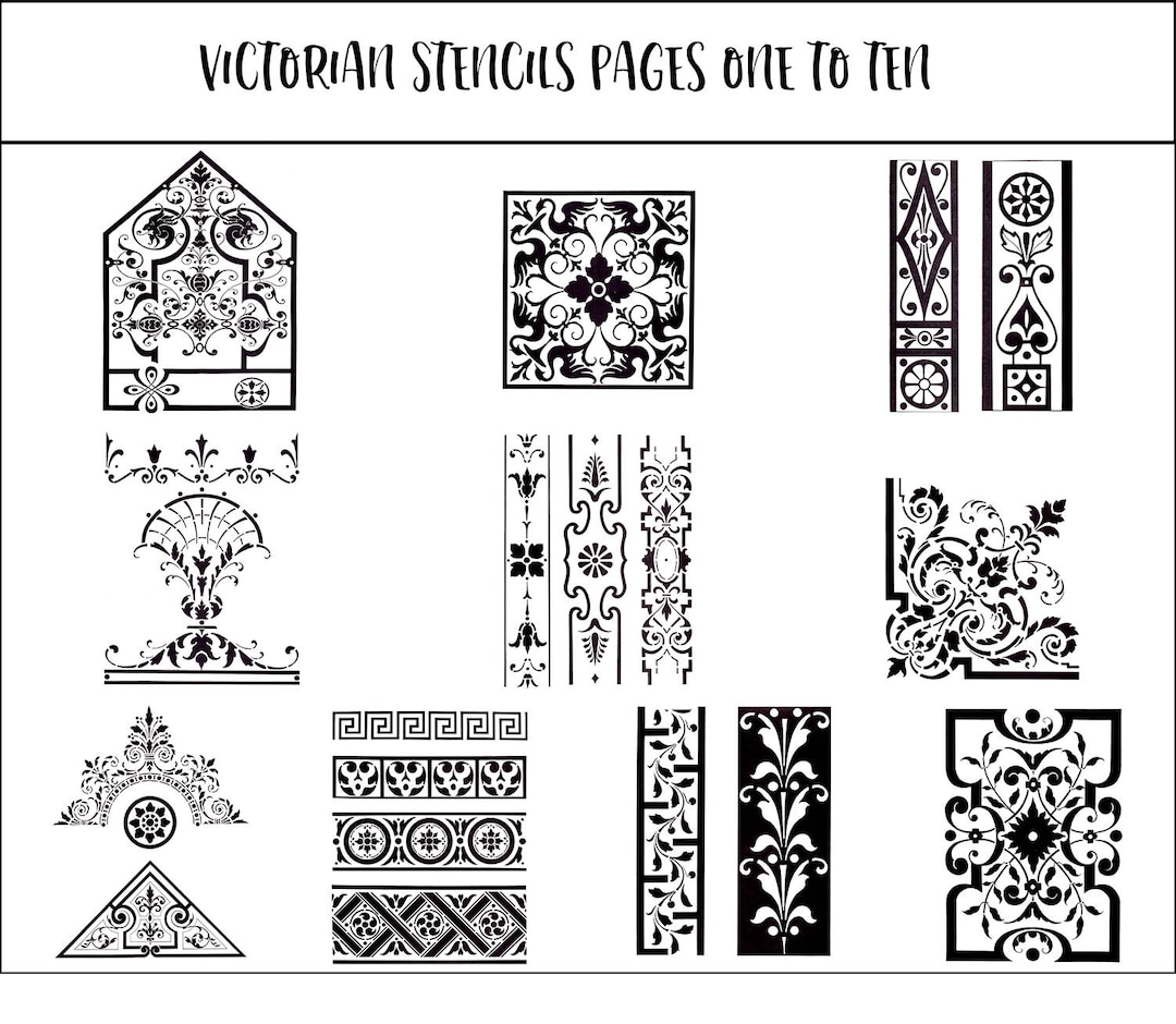 Large Victorian Stencils, PNG Files, Transparent PNG Files, Large ...