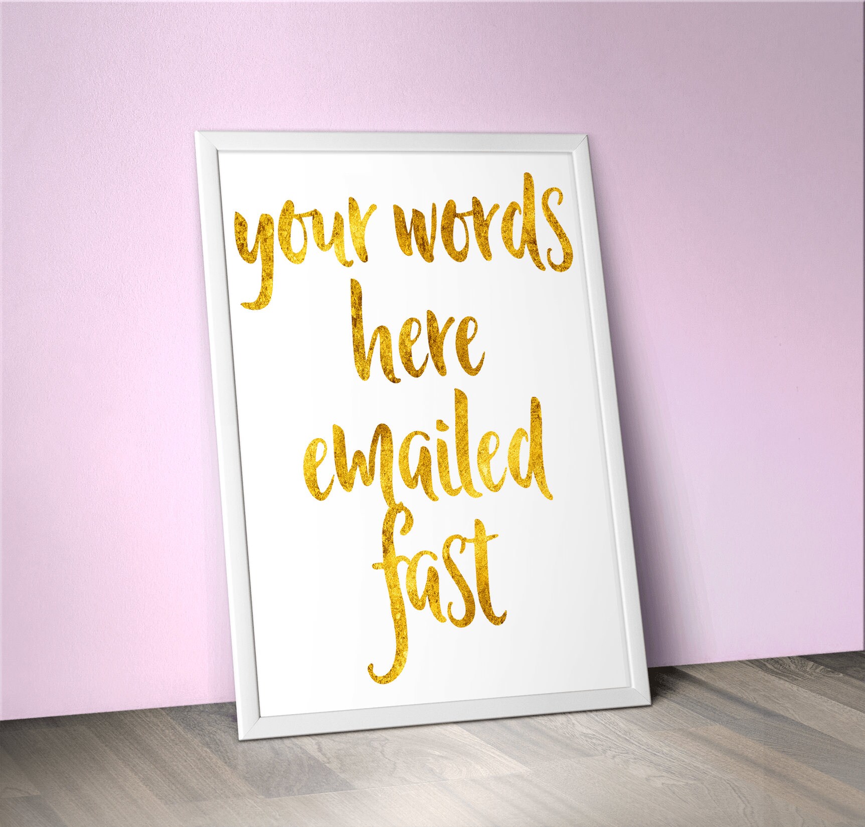 Gold Custom Word Art Printable Gold Custom Quote Custom | Etsy