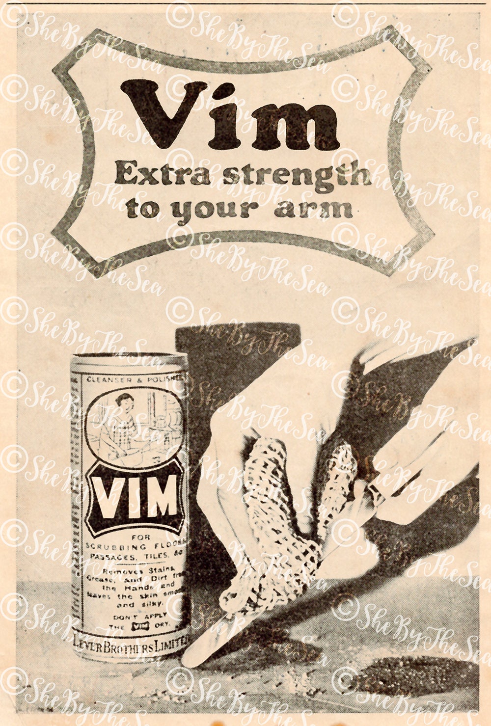 Vintage British Adverts, Household Adverts, Digital Collage, LARGE ...