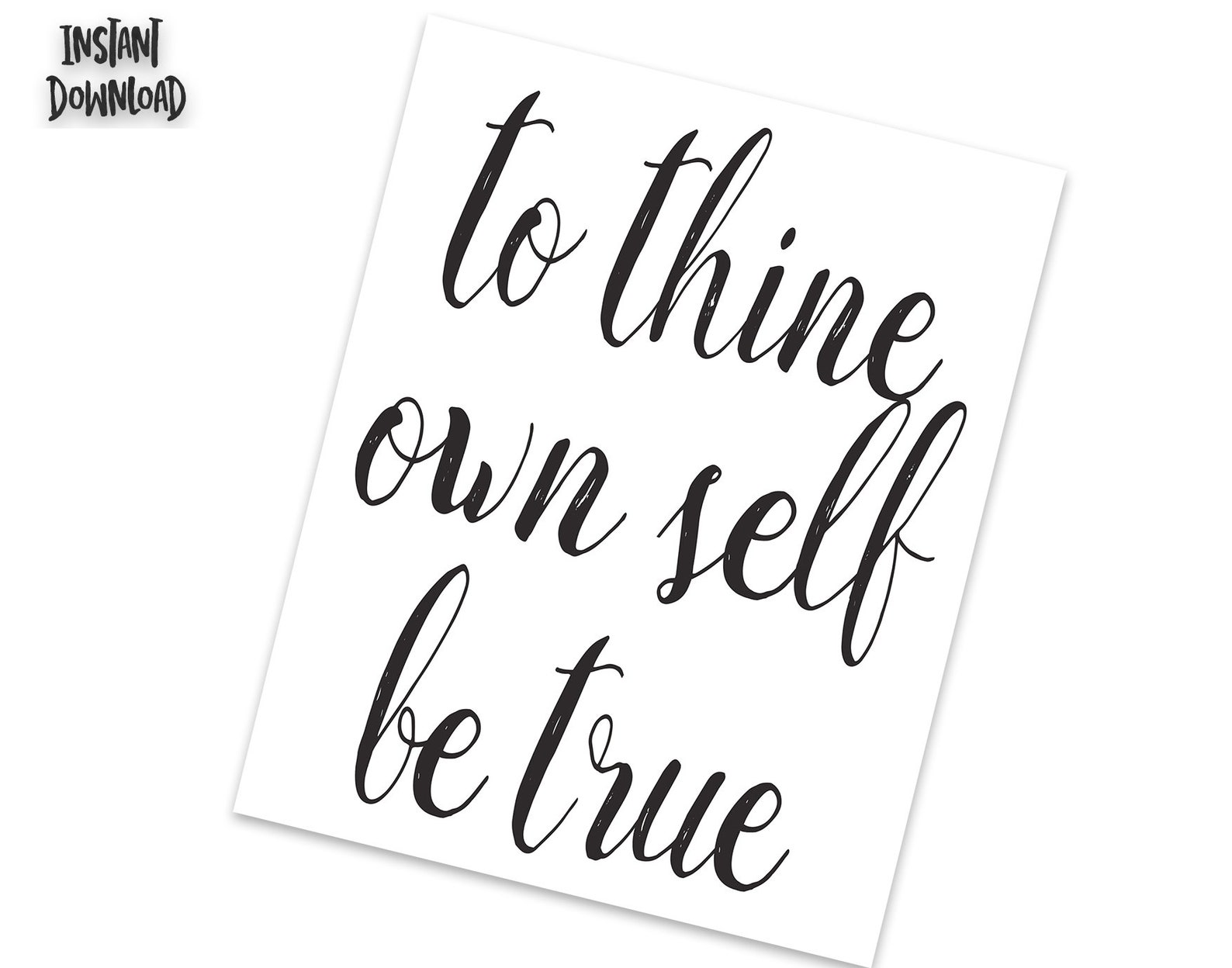 Alcoholics Anonymous Meeting Poster, to Thine Own Self Be True ...