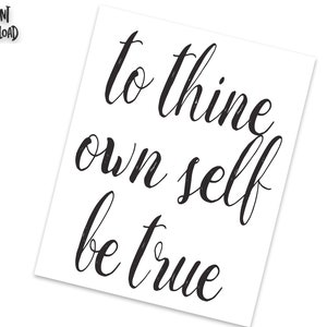 Alcoholics Anonymous Meeting Poster, to Thine Own Self Be True ...