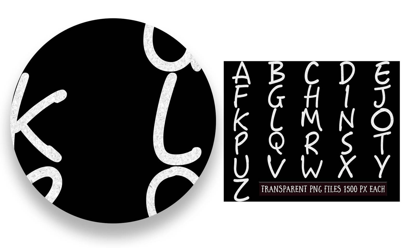 Chalk Alphabet Letters, Numbers Clip Art, Digital Alphabet Chalk ...