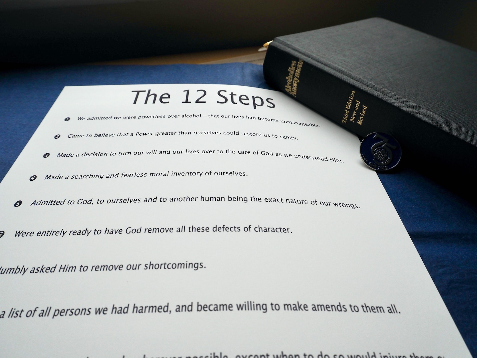 The Twelve Steps Poster or Print With Easy Read Text. AA NA Oa Meeting ...