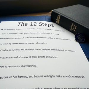 The Twelve Steps Poster or Print With Easy Read Text. AA NA Oa Meeting ...