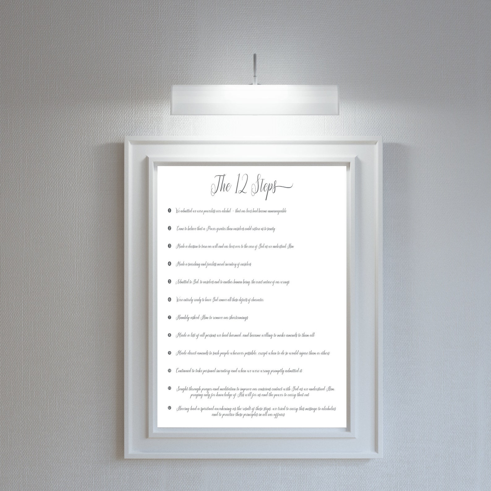 The 12 Steps Poster AA Recovery Poster Alcoholics - Etsy
