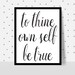Alcoholics Anonymous Meeting Poster, to Thine Own Self Be True ...