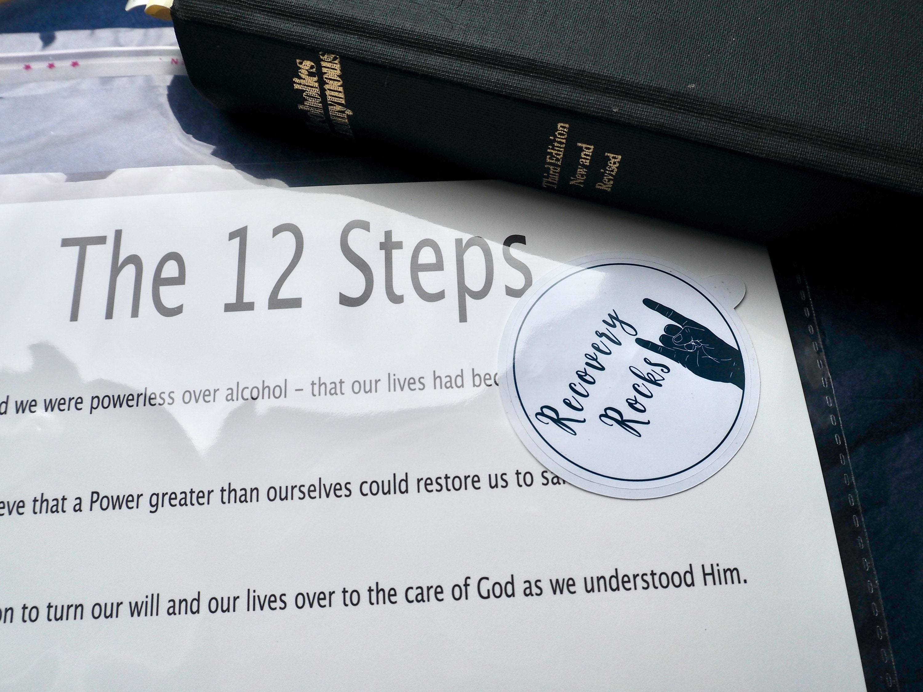 The Twelve Steps Poster or Print With Easy Read Text. AA NA Oa Meeting ...