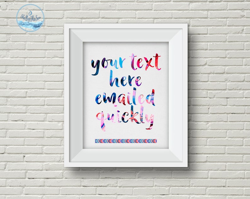 PRINTABLE Custom Word Art Digital Download, Your Words, Rainbow ...