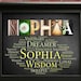 Sophia Name Sign Sophie Wall Art Décor Personalized Gift - Etsy