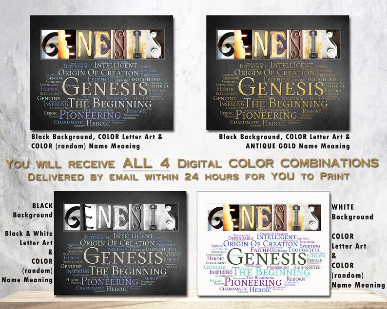 Unique Name Meaning Gift Her Gabriela Gabriella Gemma Genesis - Etsy