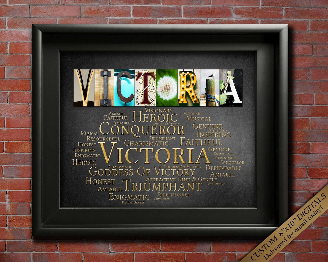 Victoria Name Sign Wall Art Décor Personalized Gift Typography Poster ...