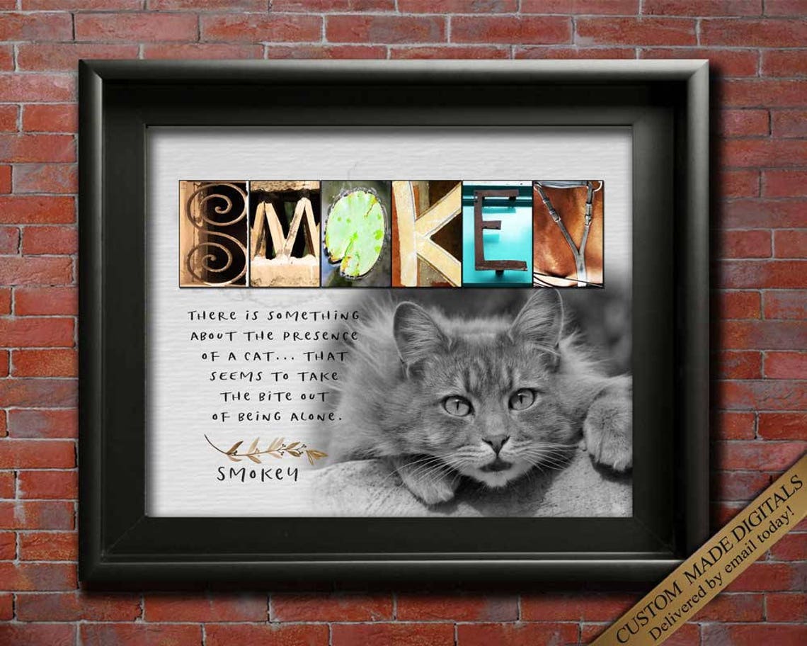 Best Gift for Cat Owner Gift Cat Mom Personalized Cat Wall - Etsy