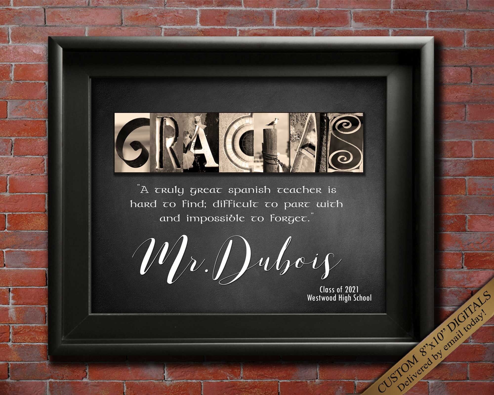 Spanish Teacher Gift Personalized Gift for Spanish Teacher - Etsy