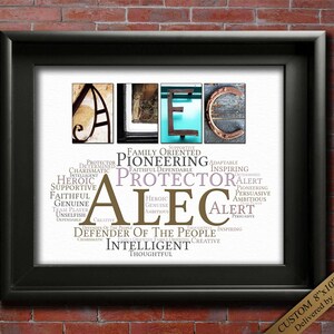 Name Meaning for Boy Art Gift Aiden Arron Avery Abel Abraham Abram Ace ...