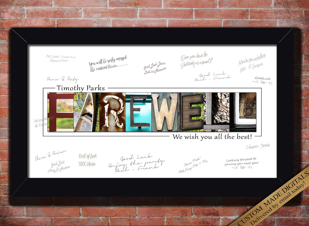 Going Away Gift Farewell Gifts for Friend Best Co-worker Gifts Signable ...