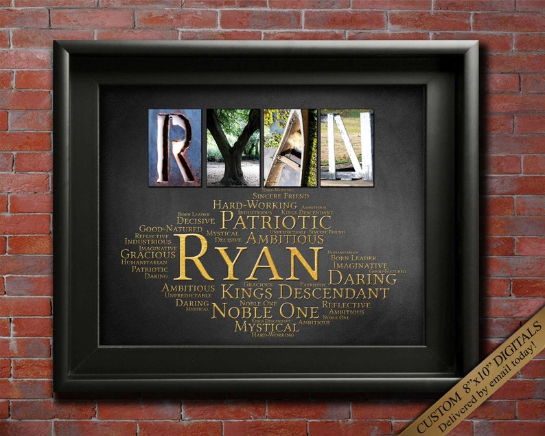 Ryan Name Sign Wall Art Décor Personalized Gift Typography - Etsy