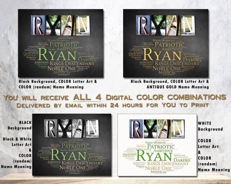 Ryan Name Sign Wall Art Décor Personalized Gift Typography - Etsy
