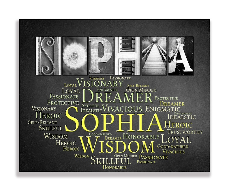 Sophia Name Sign Sophie Wall Art Décor Personalized Gift - Etsy