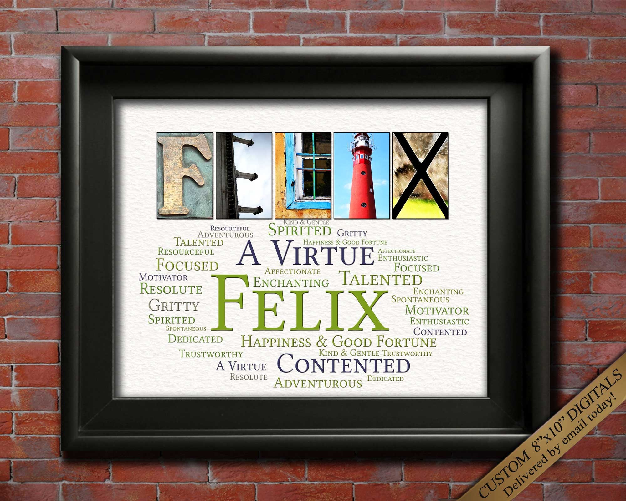 Meaning Of My Name Gift Fabian Felix Fernado Finley Finn | Etsy