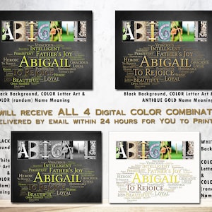 Names Beginning With A Sign Wall Art Décor Personalized Gift Typography ...