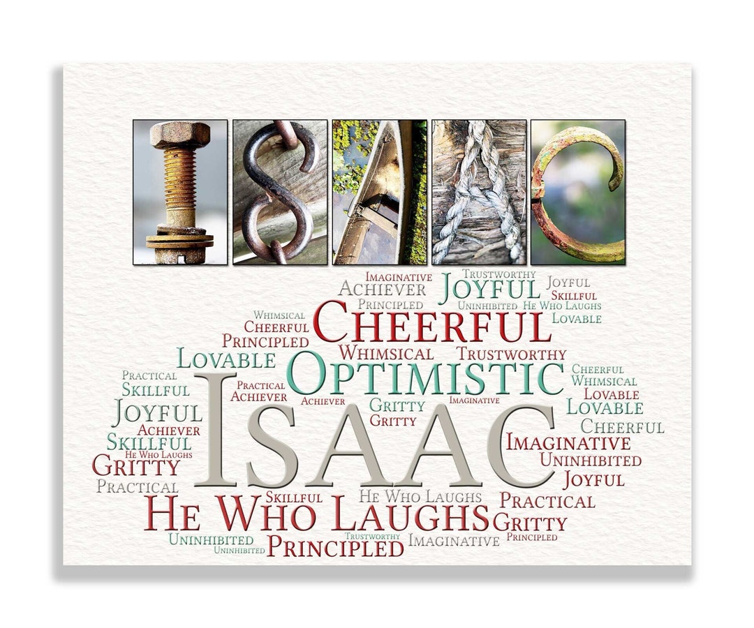Isaac Name Sign Wall Art Décor Personalized Gift Typography Poster ...