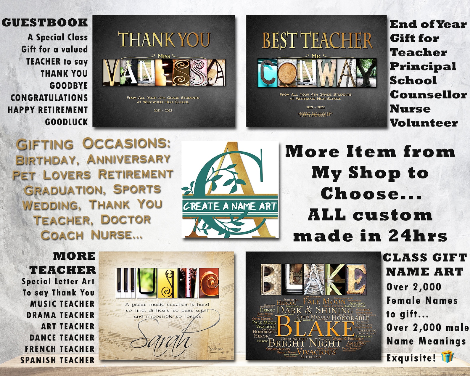 Teacher Assistant Gift Thank You Gift Teaching Assistant Appreciation ...