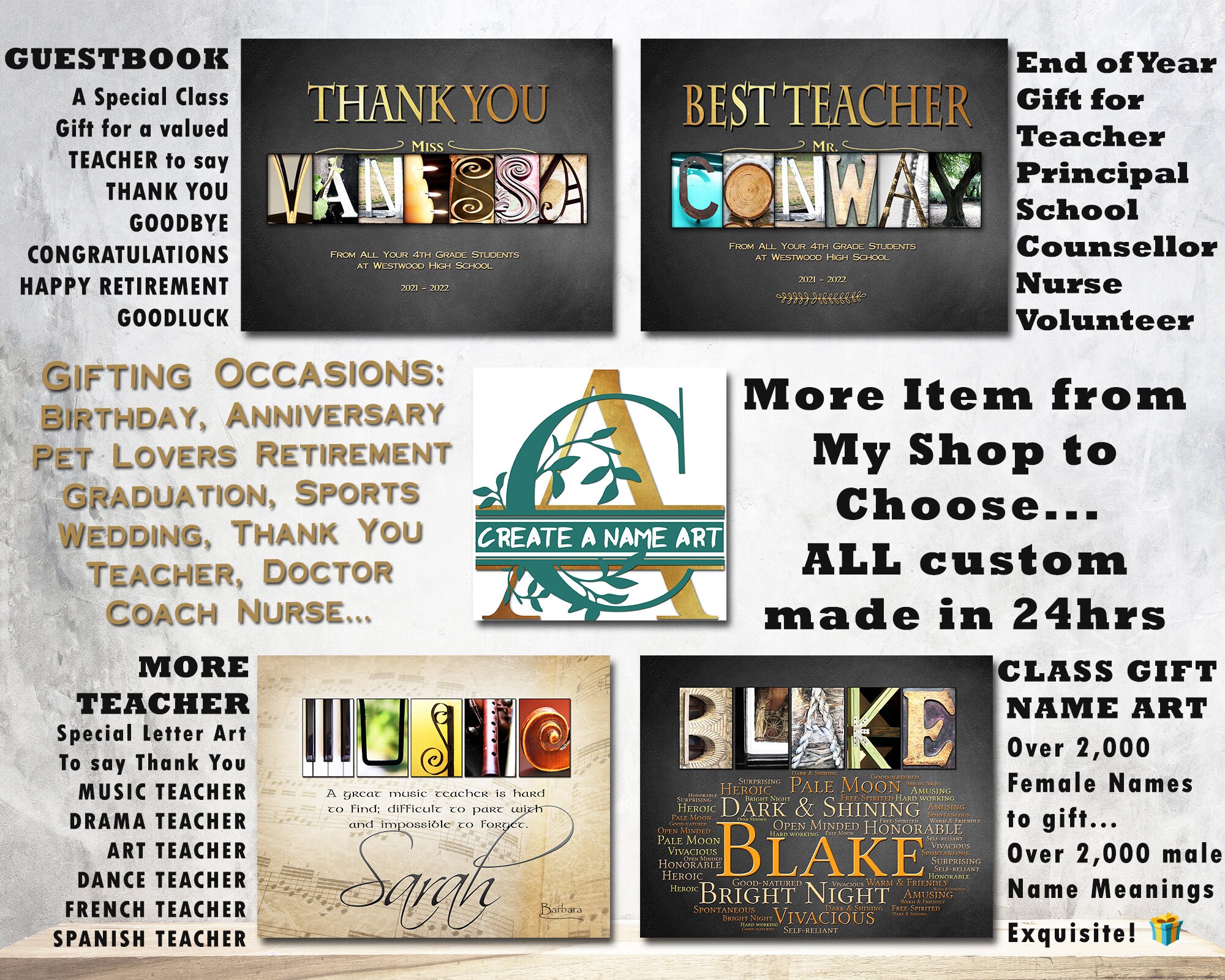 Teacher Assistant Gift Thank You Gift Teaching Assistant Appreciation ...