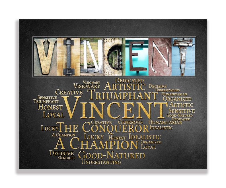 Name Origin Gift Victoria Victor Violet Vincent Vivian Vance - Etsy