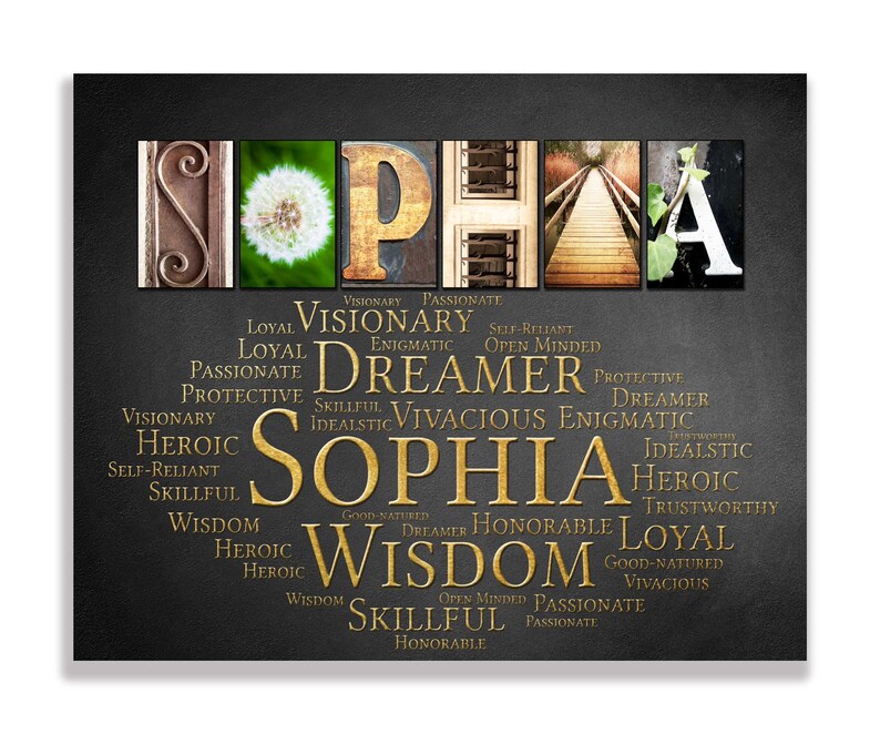 Sophia Name Sign Sophie Wall Art Décor Personalized Gift - Etsy